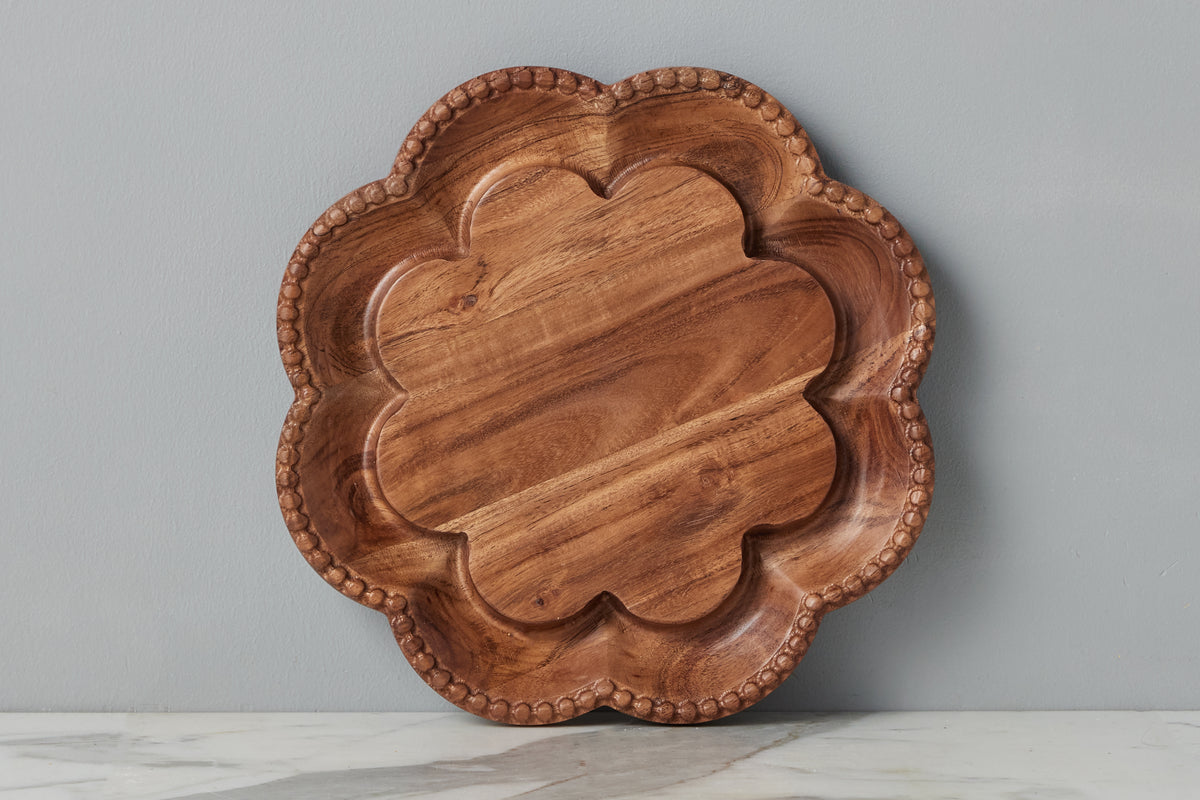 Vintage English Bread Board, Scalloped Lazy Susan — etúHOME